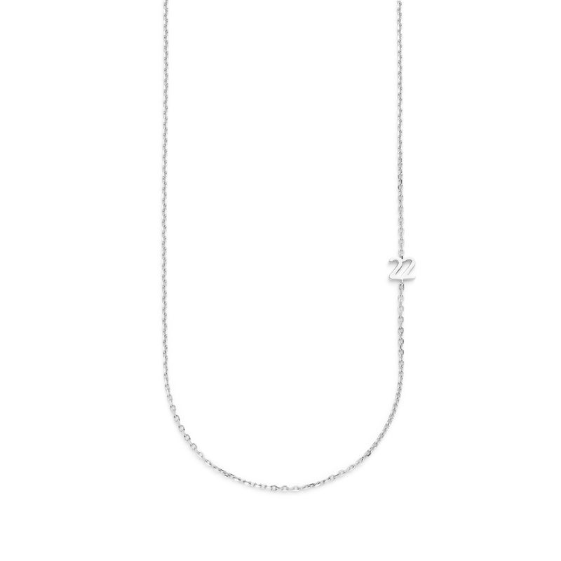 Big Number Necklace Silver - 50L - 22 - Vakre Vene