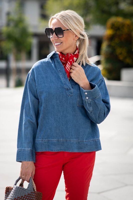 Petulla Shirt Medium Blue Denim - Vakre Vene